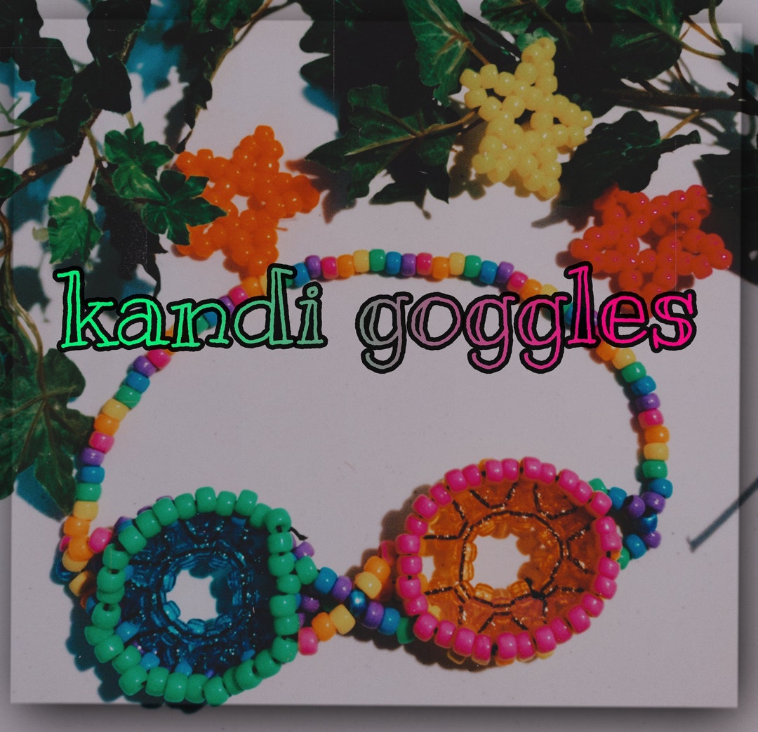 Rainbow Kandi Bead Goggles - Etsy