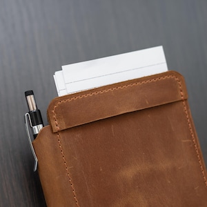 Personalized Note Card Holder, 3x5 Index Card Holder, Leather Index ...