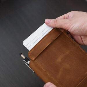 Personalized Note Card Holder, 3x5 Index Card Holder, Leather Index ...