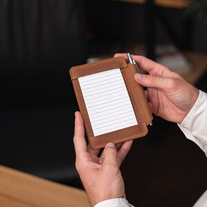 Personalized Note Card Holder, 3x5 Index Card Holder, Leather Index ...