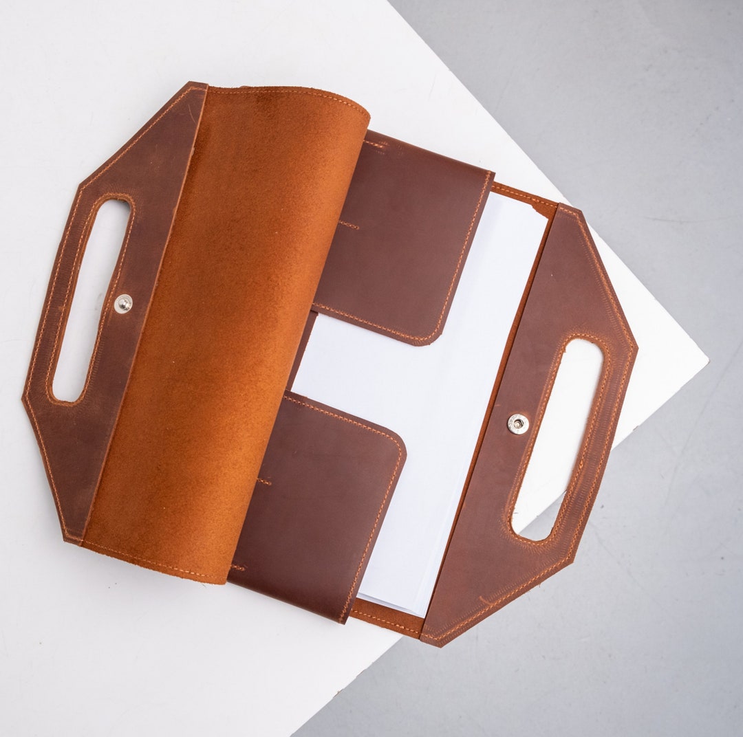 Leather Portfolio for Men, Business Portfolio Men, Paper File Organizer ...