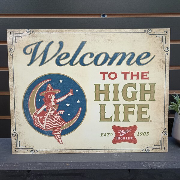 Miller High Life Girl on the Moon - Etsy