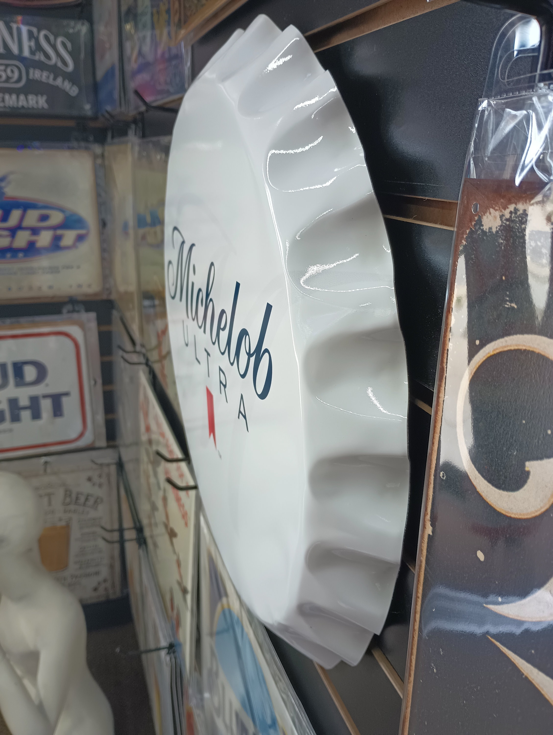 18 Michelob Ultra Beer Bottle Cap Sign Bar Wall Decor Anheuser Busch ...