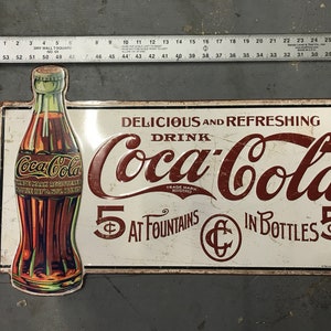 Coke Bottle Sign Coca Cola Gifts Home Bar Wall Decor Vintage Americana ...