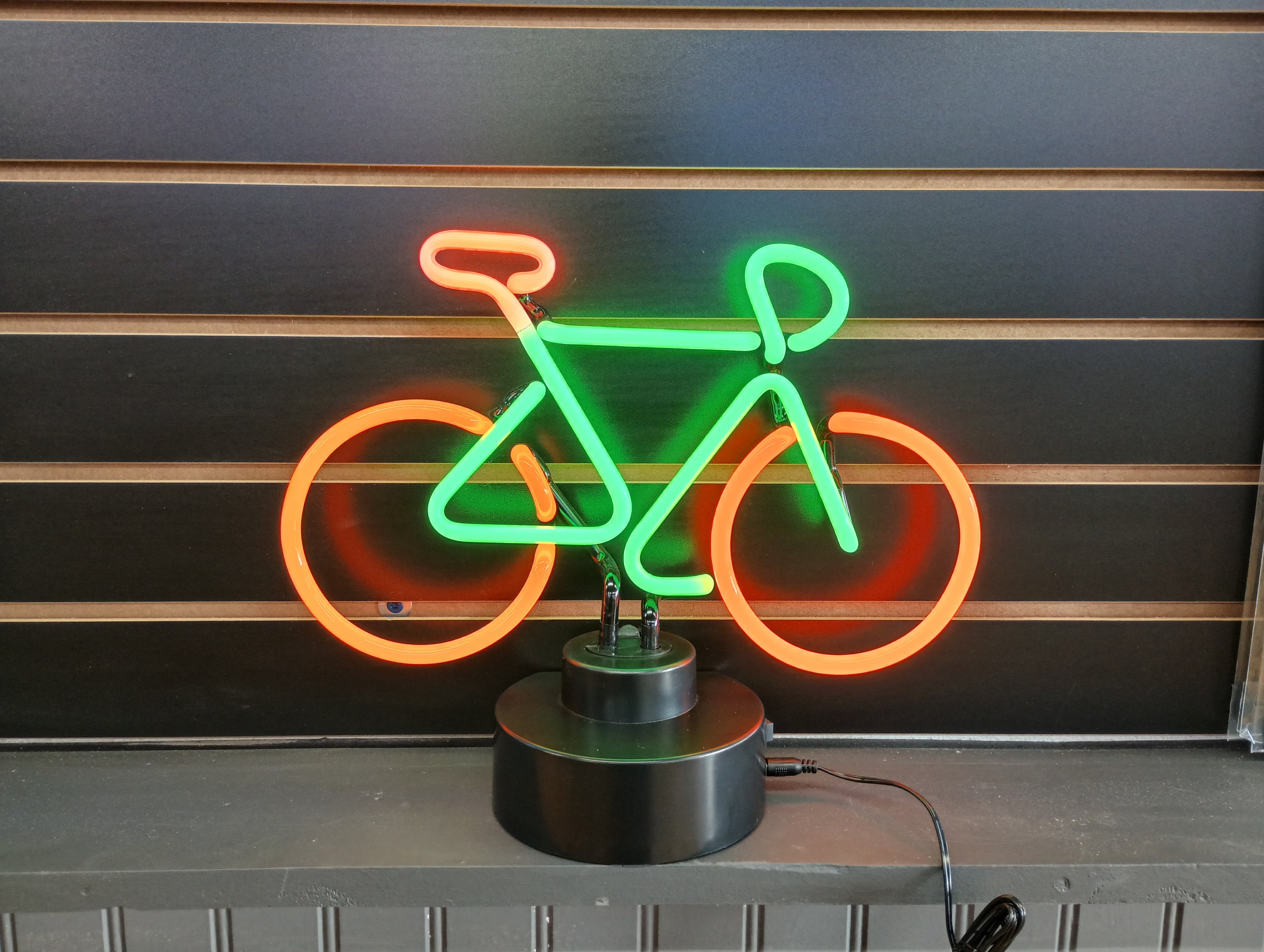 Bicycle Neon Sign AUTHENTIC GLASS NEON Sculpture Light up Shelf Decor ...