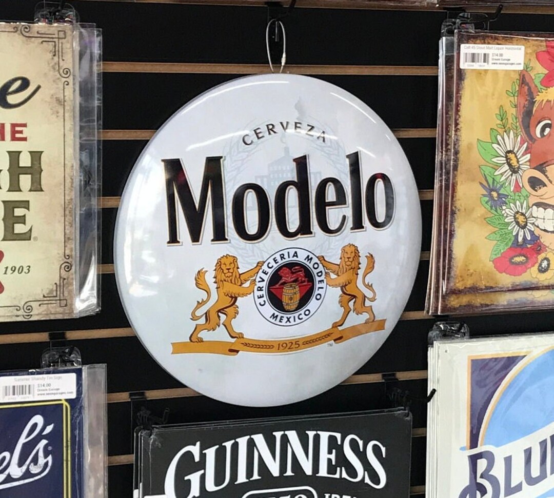 15 Modelo Beer Metal Dome Sign Curved Home Bar Wall Decor Beer ...
