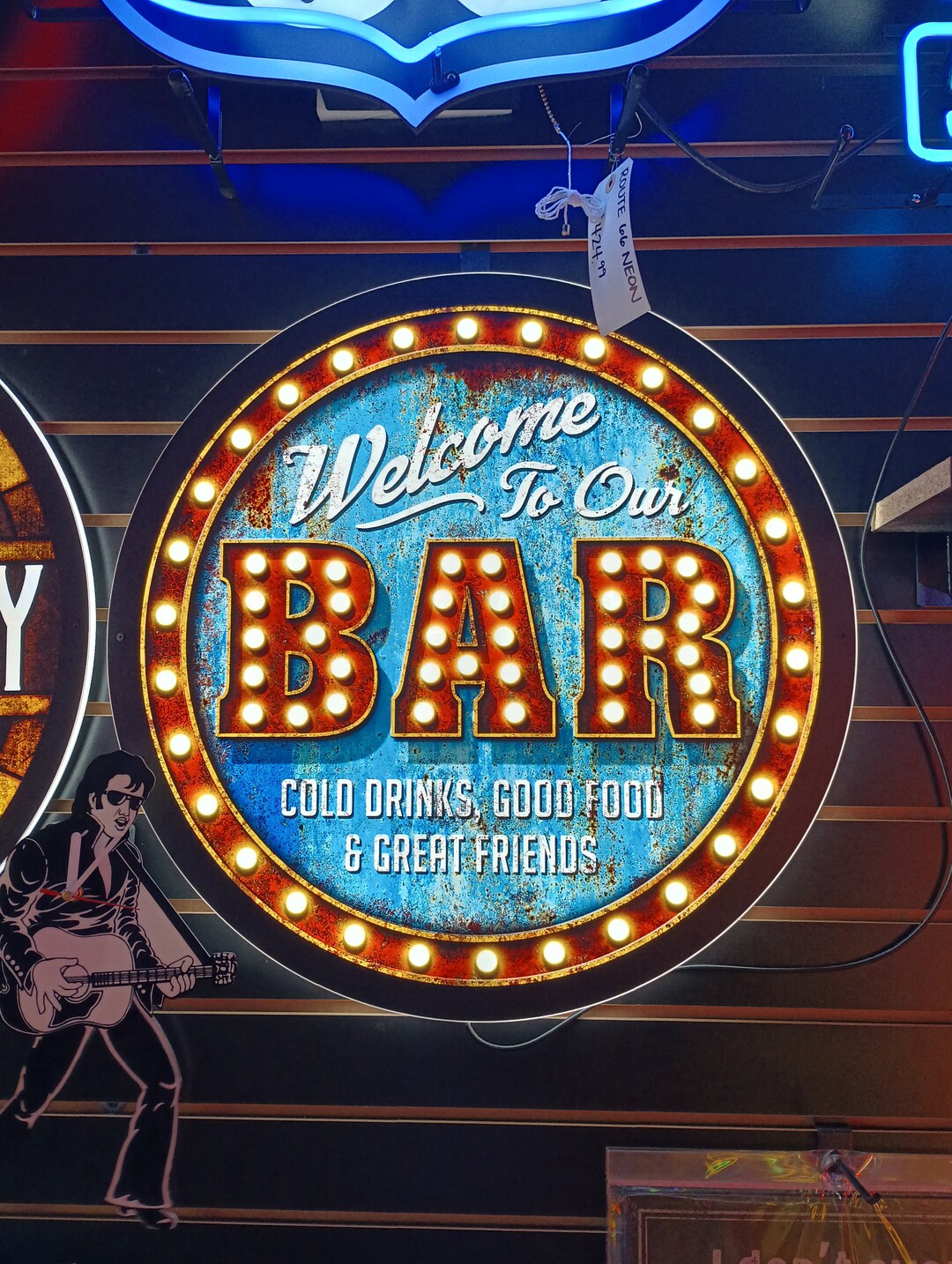 LED Bar Sign 23 Light up Welcome to Our Bar Wall Decor Housewarming ...