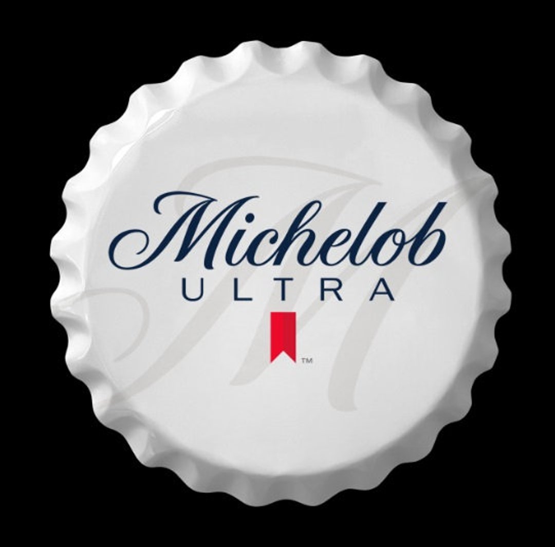 18 Michelob Ultra Beer Bottle Cap Sign Bar Wall Decor Anheuser Busch ...