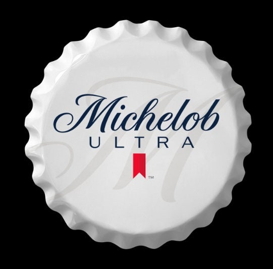18 Michelob Ultra Beer Bottle Cap Sign Bar Wall Decor Anheuser Busch ...
