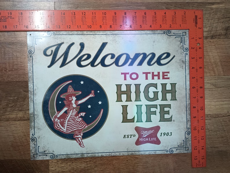 Welcome to the High Life Girl on Moon Sign Miller High Life Beer Signs ...