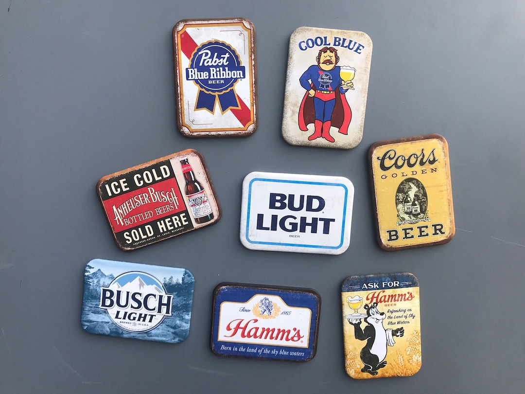 Busch Light Beer Fridge Magnet Vintage Looking Refrigerator Magnets ...