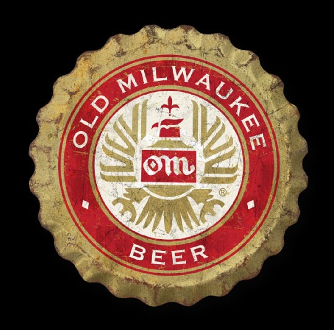 18 Old Milwaukee Beer Bottle Cap Sign Bar Wall Decor Pabst Brewing ...