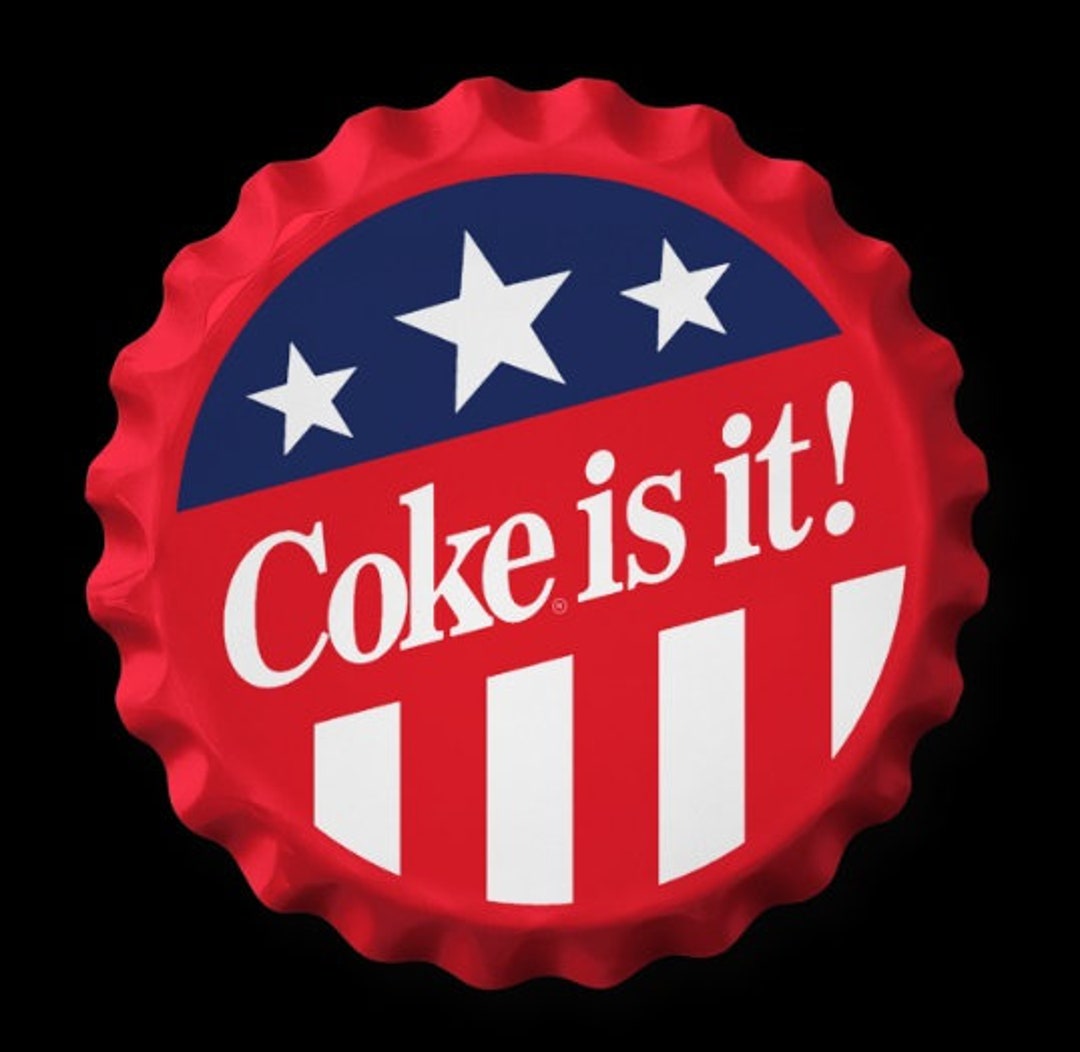 18 Coca Cola Bottle Cap Sign Coke is It Retro Diner Wall Decor Classic ...
