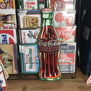 Coke Bottle Sign Coca Cola Gifts Home Bar Wall Decor Vintage Americana ...
