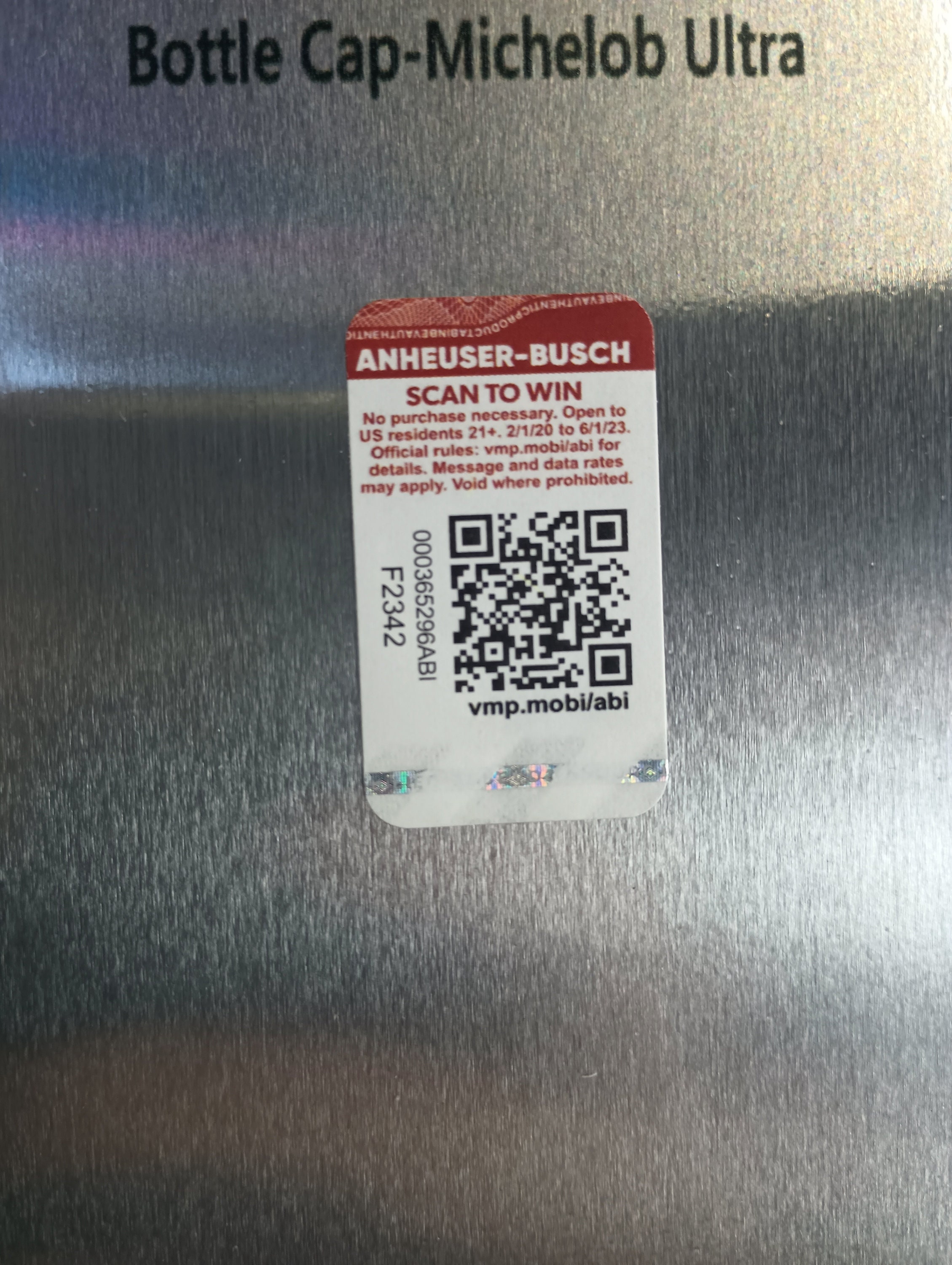 18 Michelob Ultra Beer Bottle Cap Sign Bar Wall Decor Anheuser Busch ...