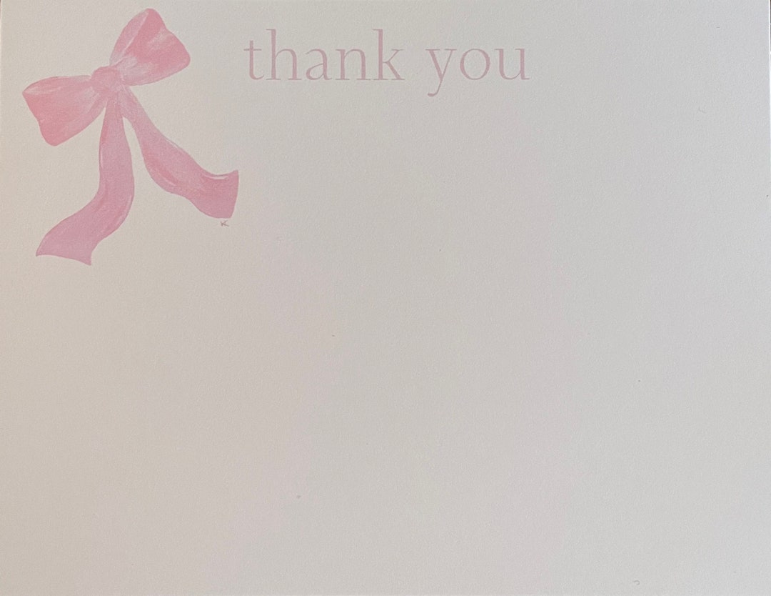 Little Bow- Thank You Cards - Etsy