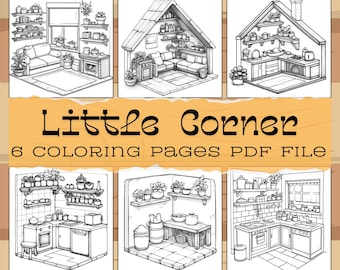 Little Corner Coloring Book for Adults and Teens,super Cute Designs of ...