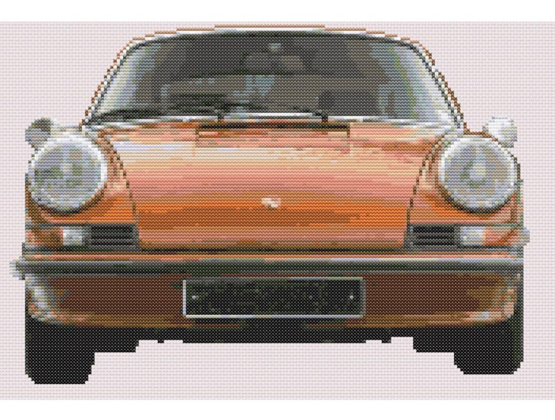Car Cross Stitch Pattern, Classic Porsche Digital PDF File - Etsy