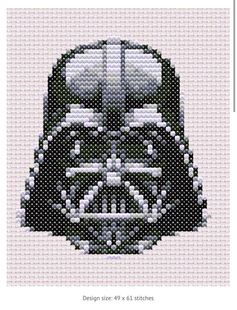 Darth Vader Cross Stitch Pattern - Etsy