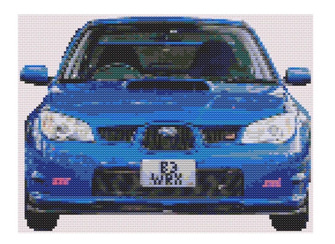 Car Cross Stitch Pattern, Subaru WRX STI - Etsy