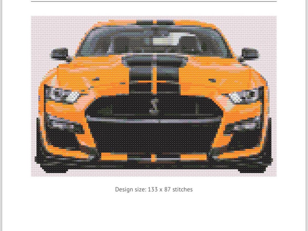 Car Cross Stitch Pattern Mustang - Etsy
