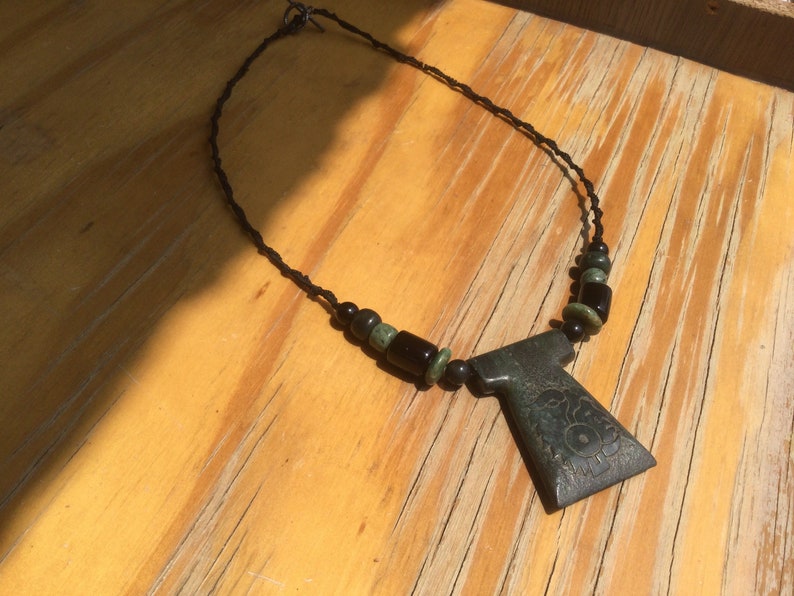 Aztec Eagle Warrior Pendant Carved in Guatemalan Jade,mayan Jade ...