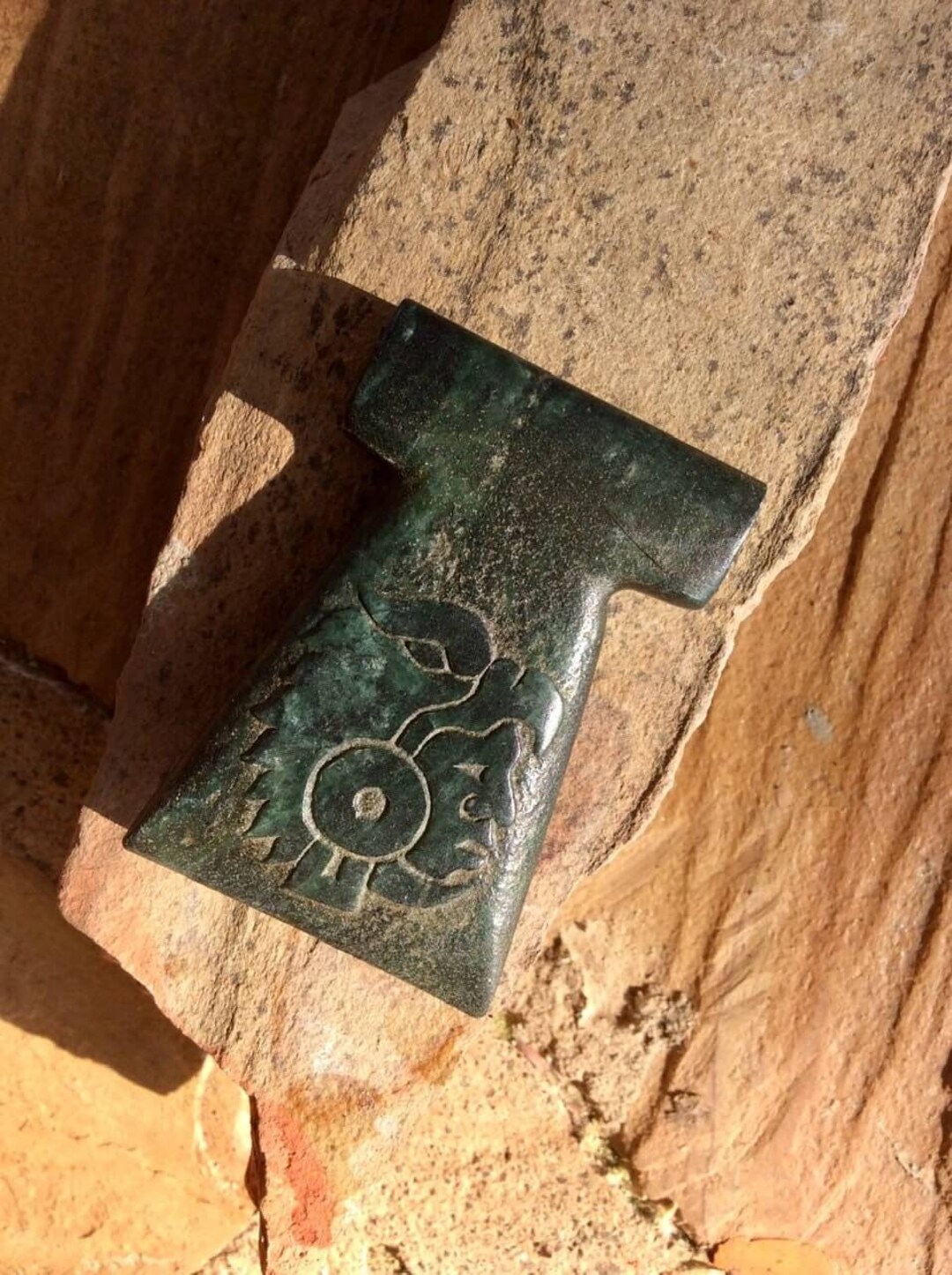 Aztec Eagle Warrior Pendant Carved in Guatemalan Jade,mayan Jade ...