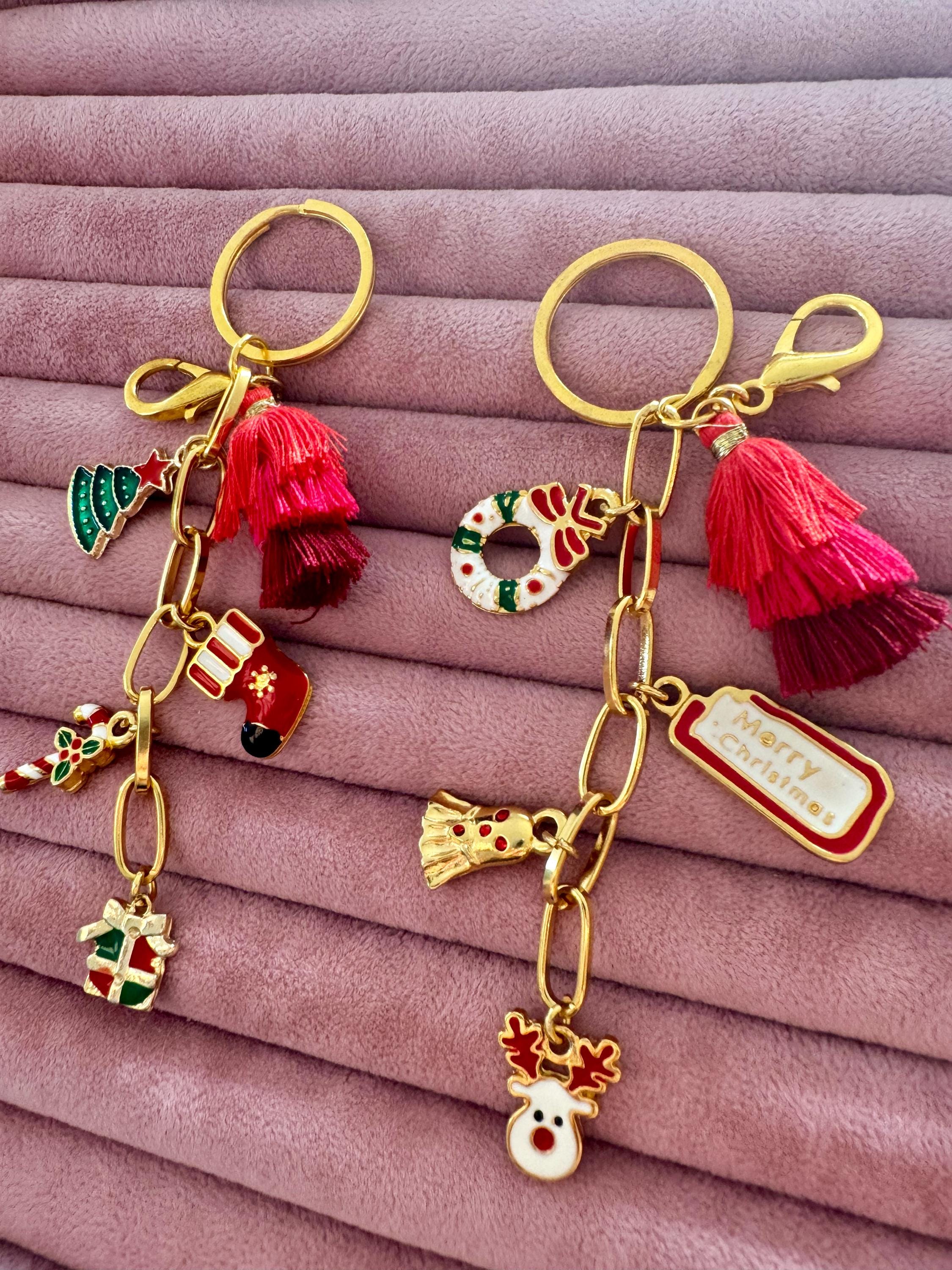 Charm Keychain for Christmas, Custom Charm Car Keychain, Purse Chain ...
