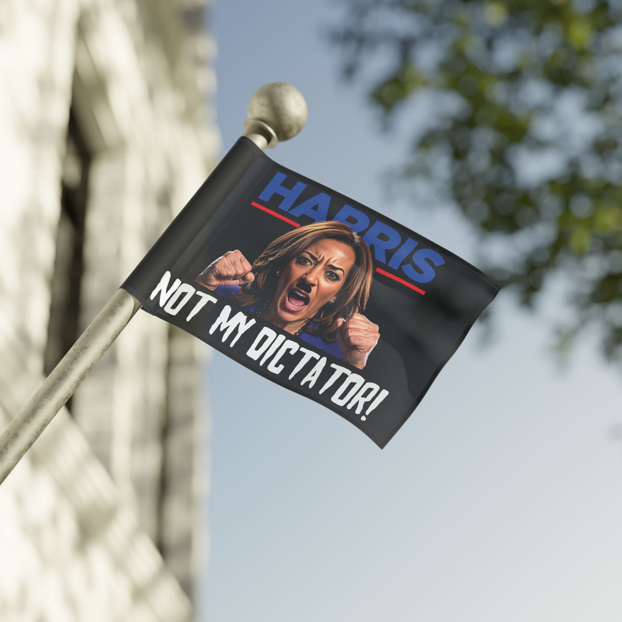Anti Kamala Harris Flag, Not My Dictator Banner, Political Statement ...