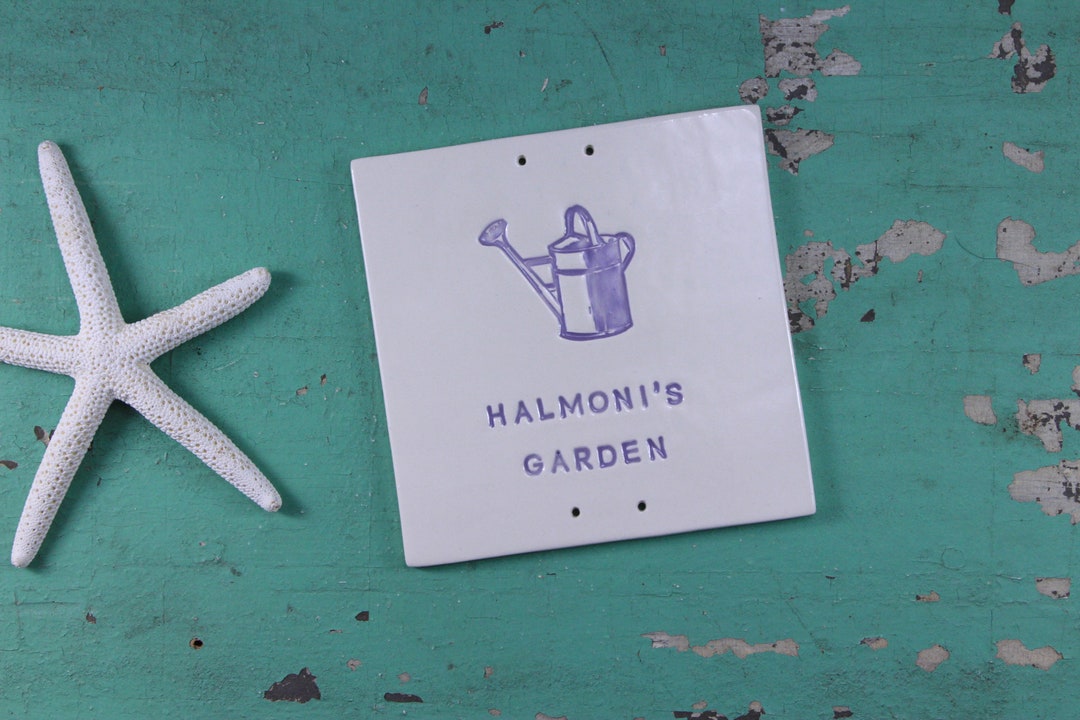 Handmade Custom Garden Sign, Personalized Garden Sign, Watering Can ...