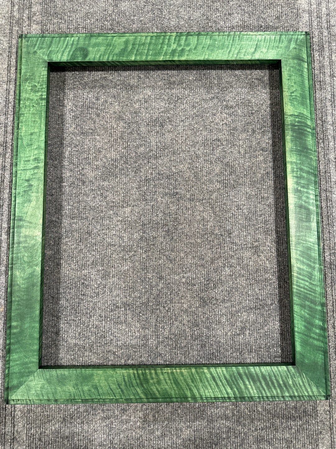 16 X 20 Curly Maple Green Dye Picture Frame - Etsy