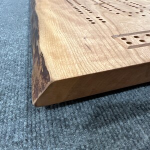 EXTRA LARGE Cherry Cribbage Board With Live Edge Real Wood Great Gift ...