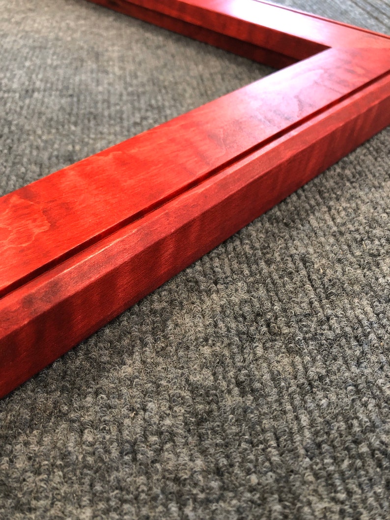 16 X 20 Light Curly Maple Red Dye Picture Frame - Etsy