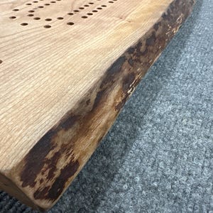 EXTRA LARGE Cherry Cribbage Board With Live Edge Real Wood Great Gift ...
