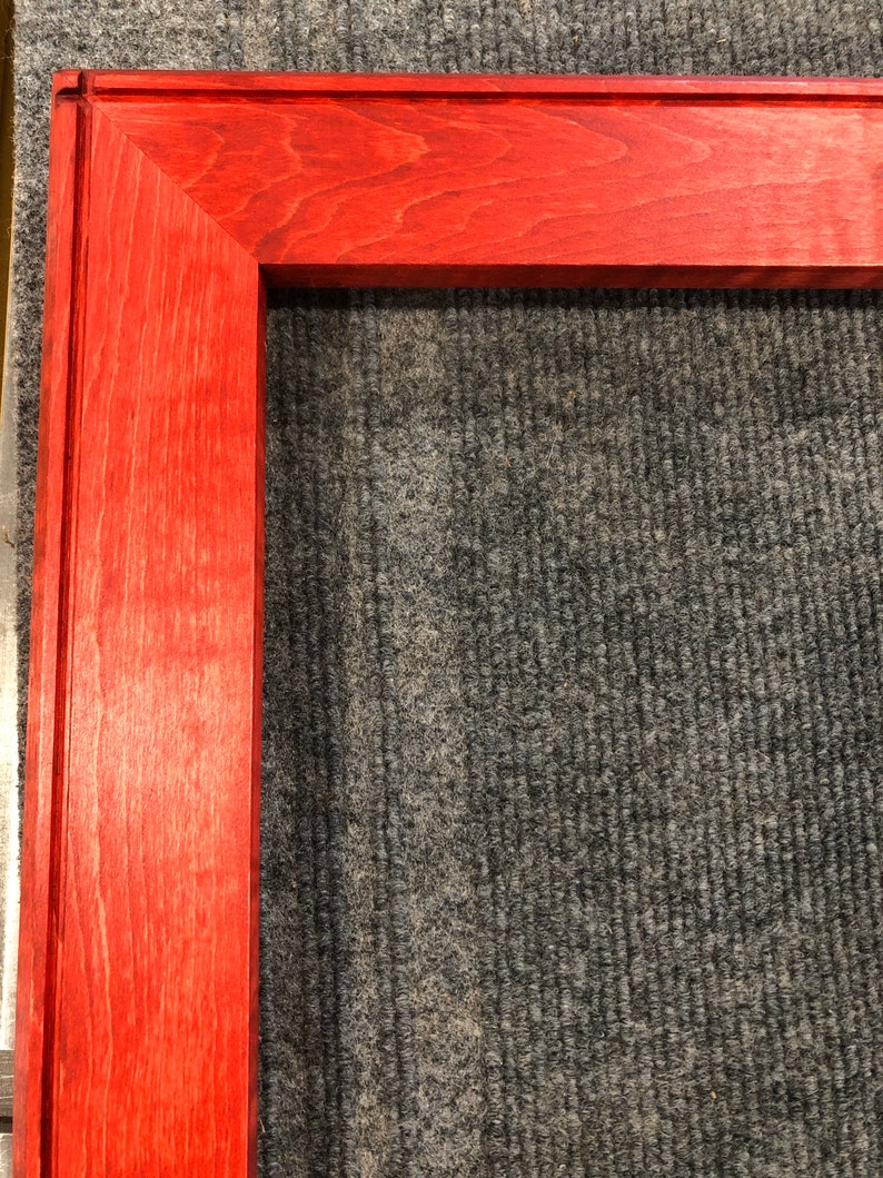 16 X 20 Light Curly Maple Red Dye Picture Frame - Etsy