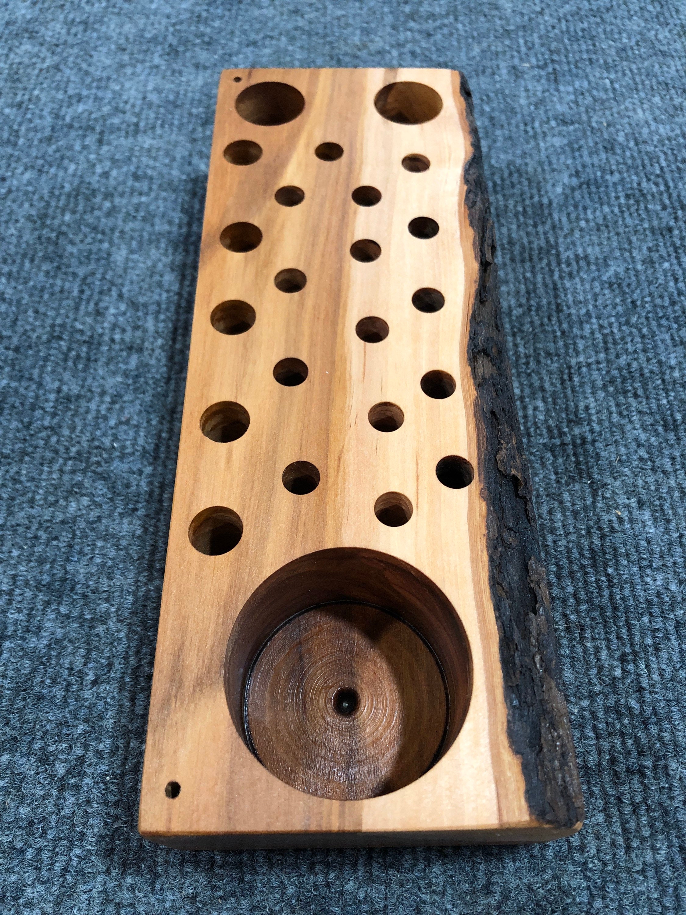 Handcrafted Apple Wood Desk Caddy: Organizer, Pen Holder - Etsy