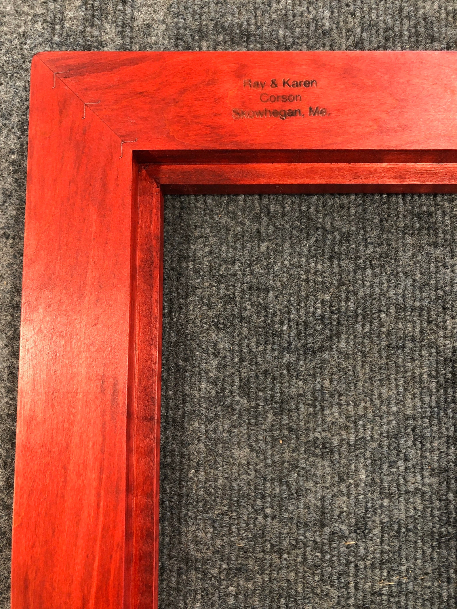 16 X 20 Light Curly Maple Red Dye Picture Frame - Etsy