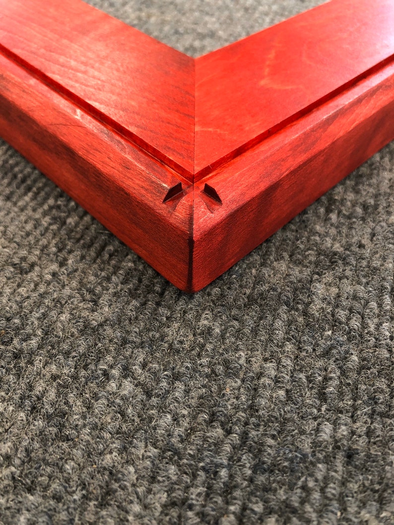 16 X 20 Light Curly Maple Red Dye Picture Frame - Etsy