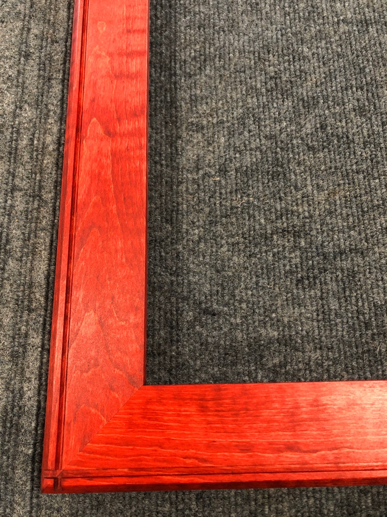 16 X 20 Light Curly Maple Red Dye Picture Frame - Etsy