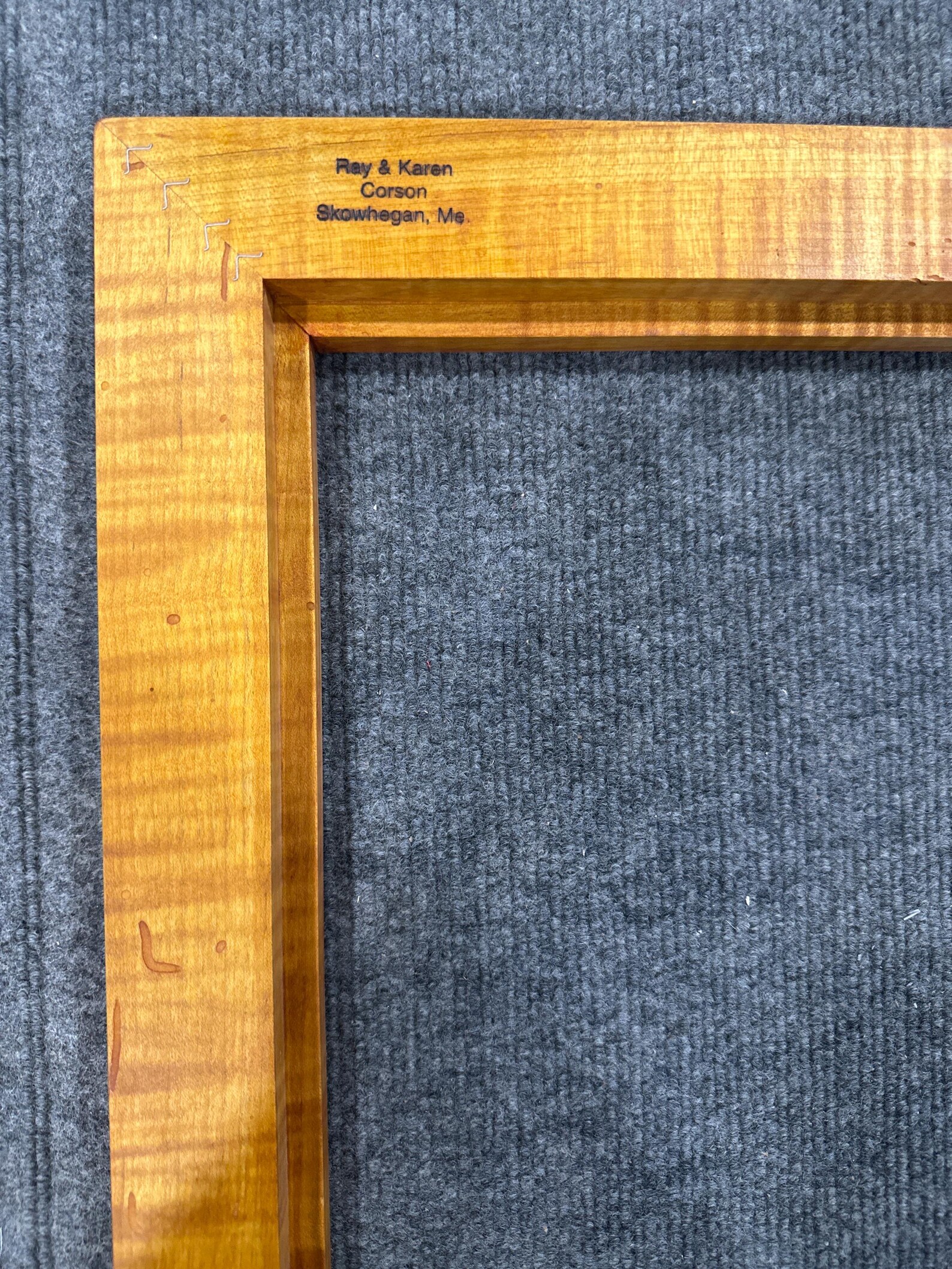 18x24 Light Worm Tracks Curly Maple Honey Amber Dye Picture Frame - Etsy