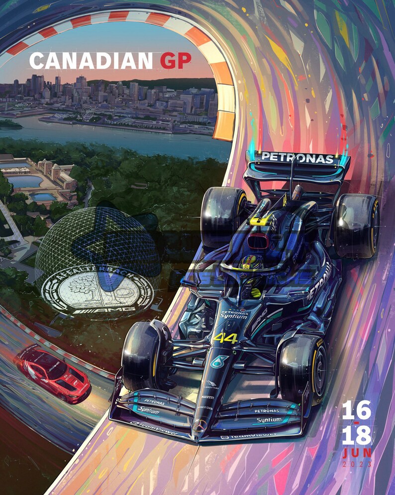 F1 Mercedes Canadian Grand Prix Poster - Etsy