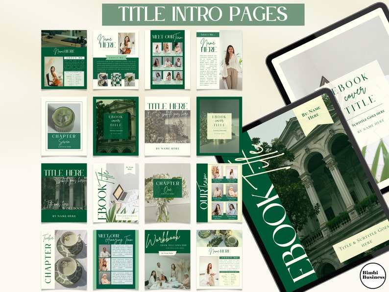 EBOOK TEMPLATE With GREEN Background, Ebook Template Canva, Ebook Pdf ...