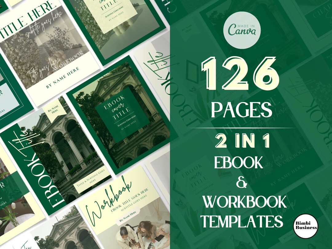 EBOOK TEMPLATE With GREEN Background, Ebook Template Canva, Ebook Pdf ...