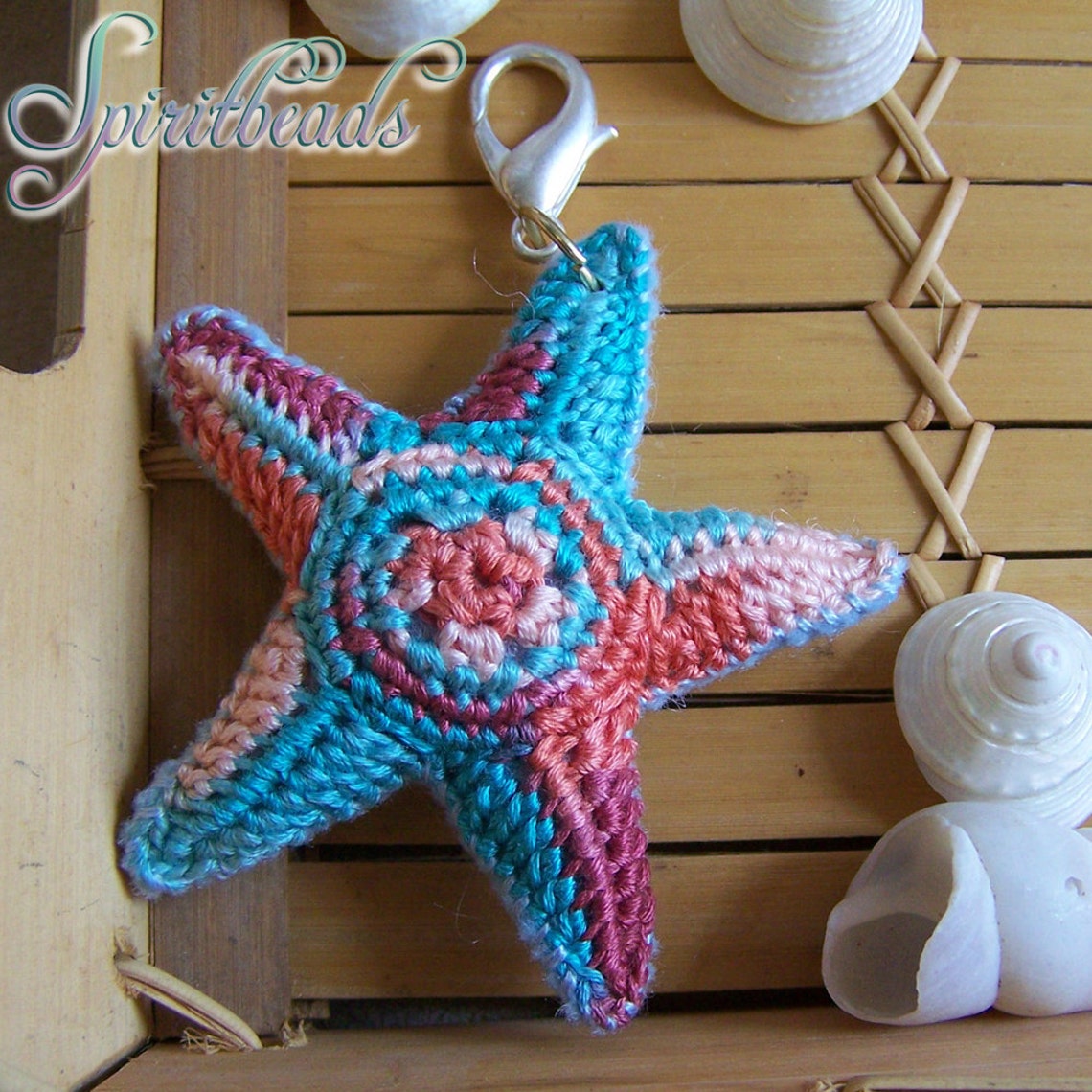 Southwest Starfish Crochet Keychain - Etsy