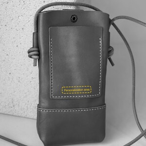 Handmade Leather Phone Bag – Minimalist Crossbody Pouch, Brown Crazy ...