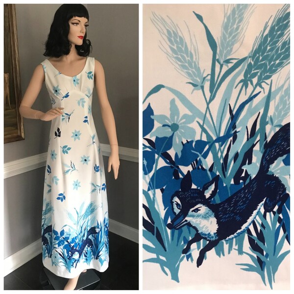 Fox Print Dress - Etsy