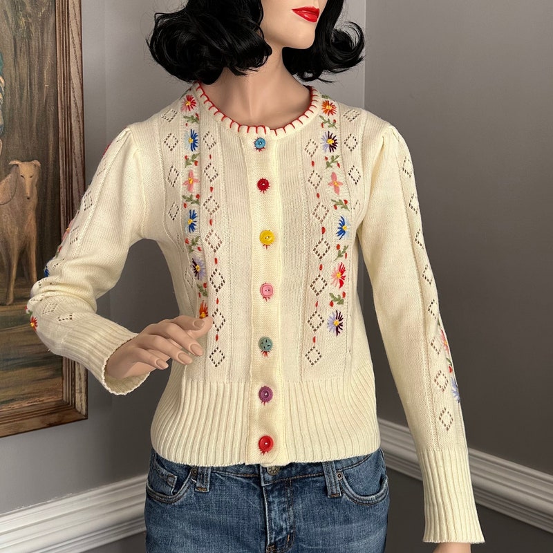 Pointelle Cardigan - Etsy