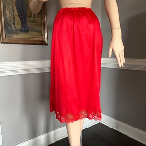 Vintage Red Half Slip Lace Below the Knee Length S/M - Etsy