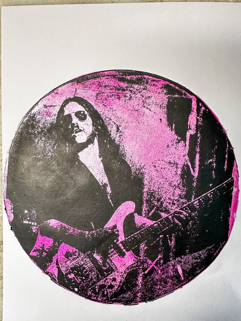 1/1 Handmade Lemmy Motorhead Acrylic Gel Print A4 Rock Art, Punk Art ...