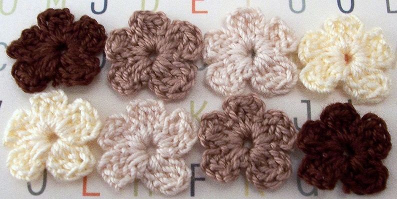 Crochet Brown Flowers - Etsy
